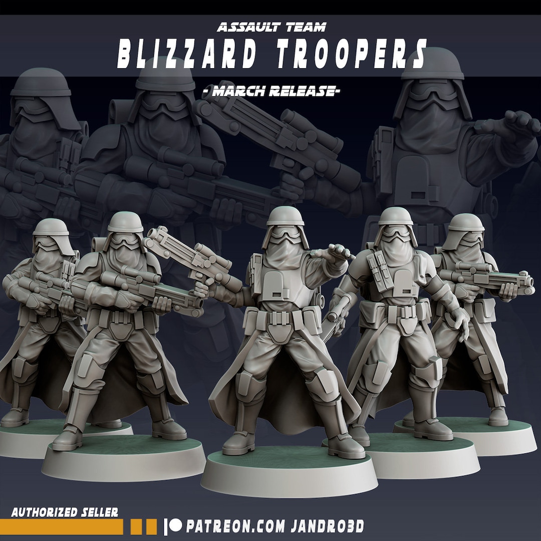 Assault Team - Blizzard Troopers - Set of 5 | 35mm | SW Legions | Dnd ...