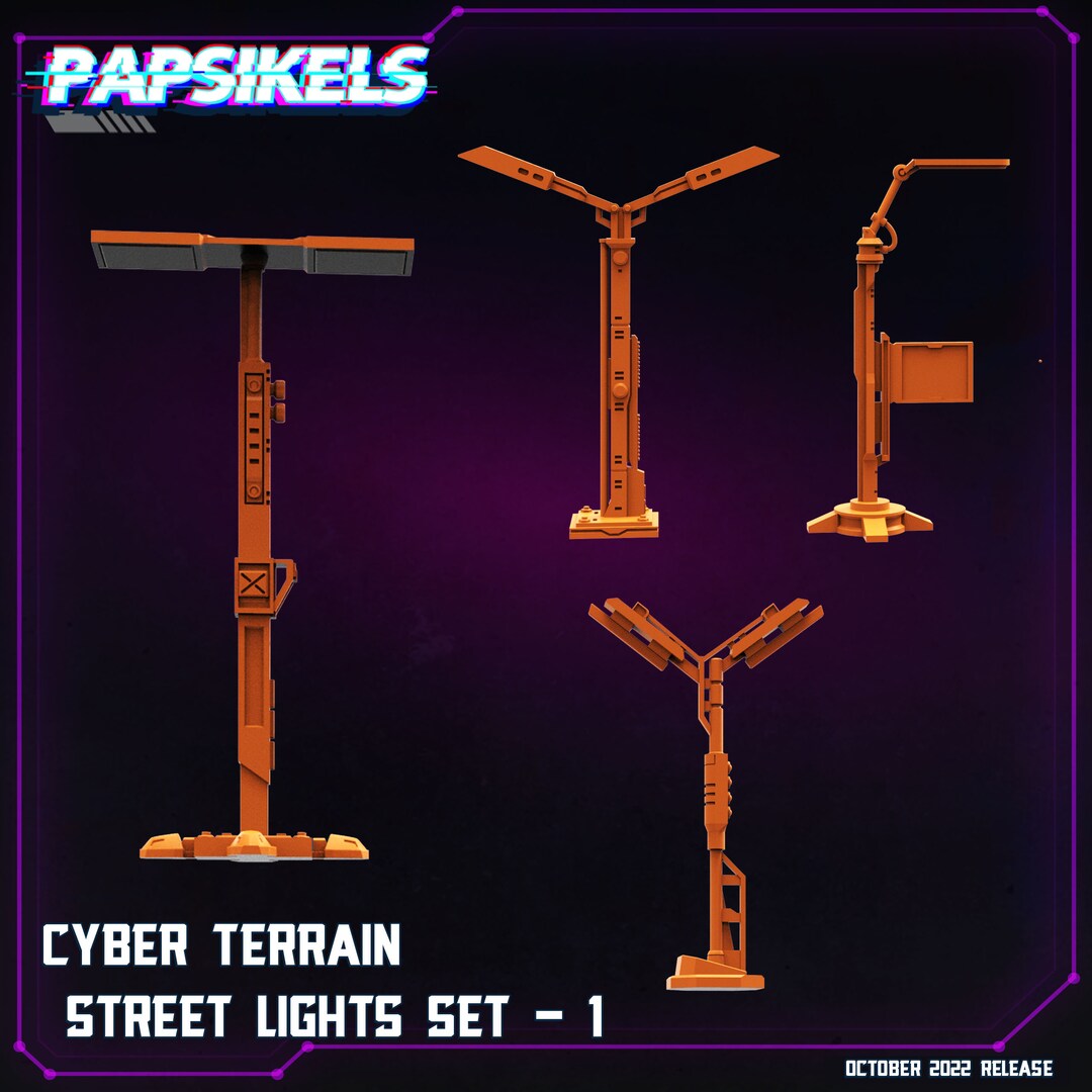 Cyber Terrain - Street Lights - Set of 4 - Etsy
