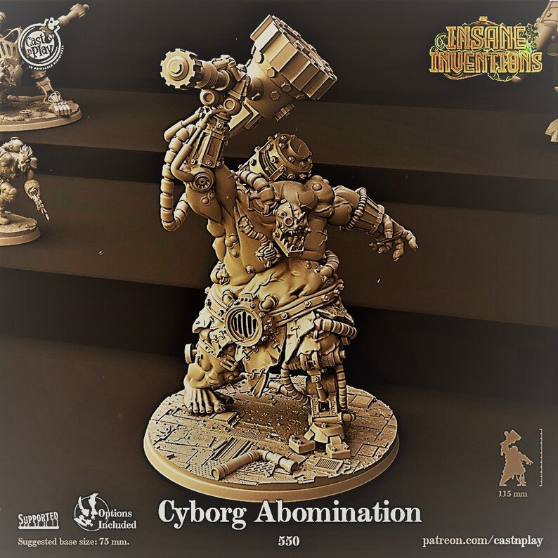 Cyborg Abomination Dnd Miniatures Fantasy Rpg's - Etsy