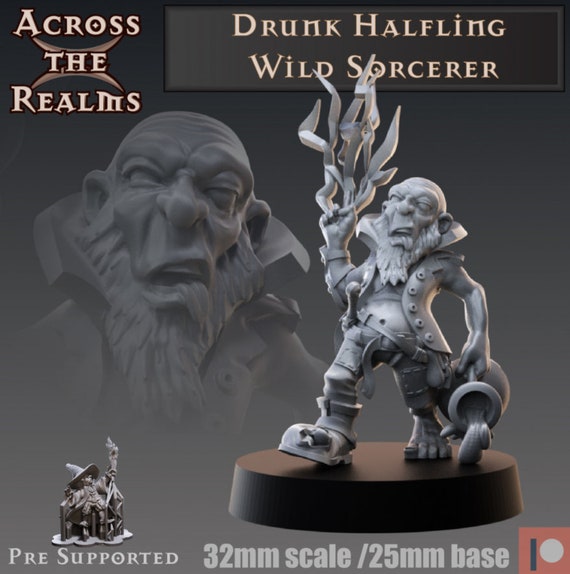 Drunk Halfling Wild Sorcerer Dnd Miniatures Tabletop | Etsy
