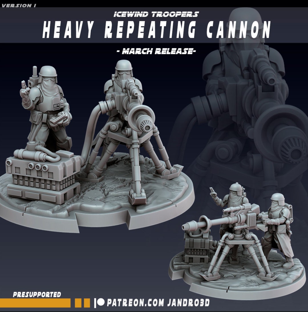 Icewind Troopers - Heavy Repeating Cannon - 01 | 35mm | SW Legions ...