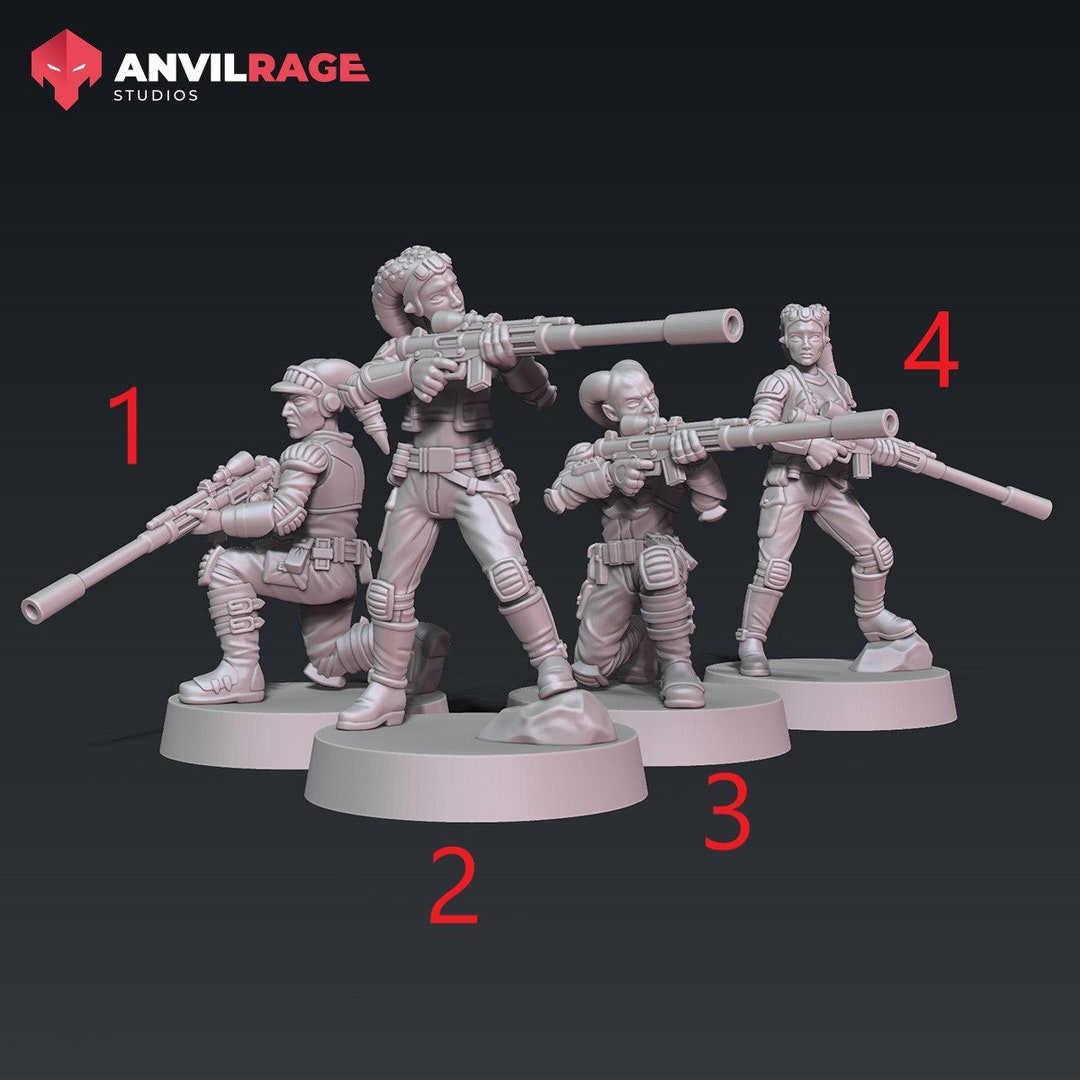Freedom Fighters - Snipers | 35mm | SW Legions | Dnd Miniatures | Sci ...