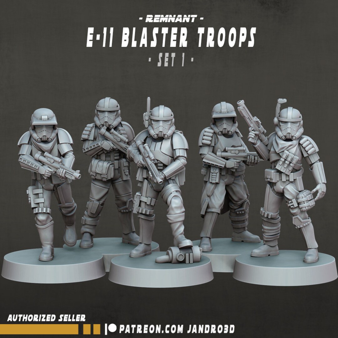Remnant - E11 Blaster Troops - Set 1 - 4 Pack | 35mm | SW Legions | Dnd ...