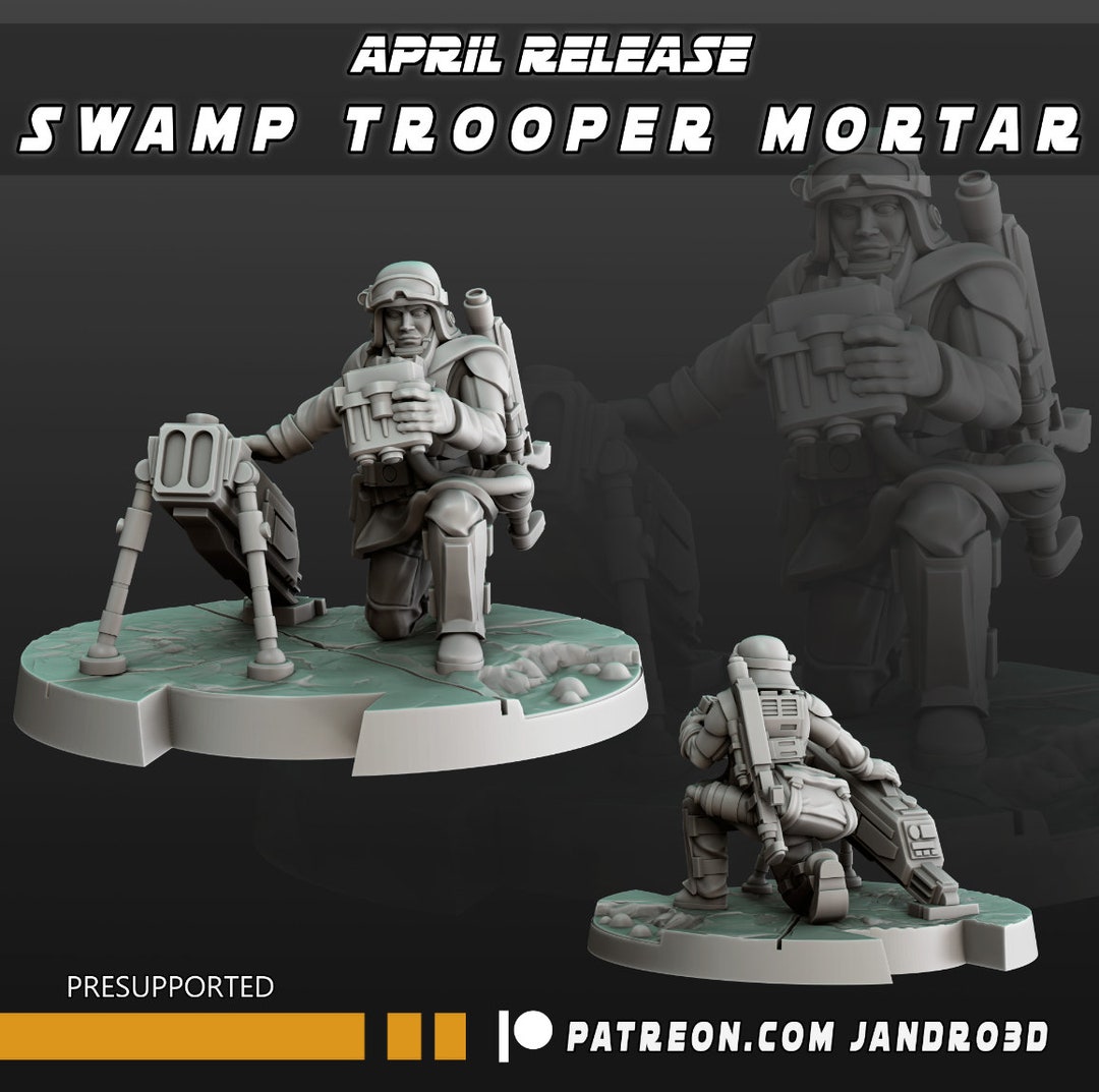 Swamp Trooper Mortar 35mm SW Legions Dnd Miniatures - Etsy