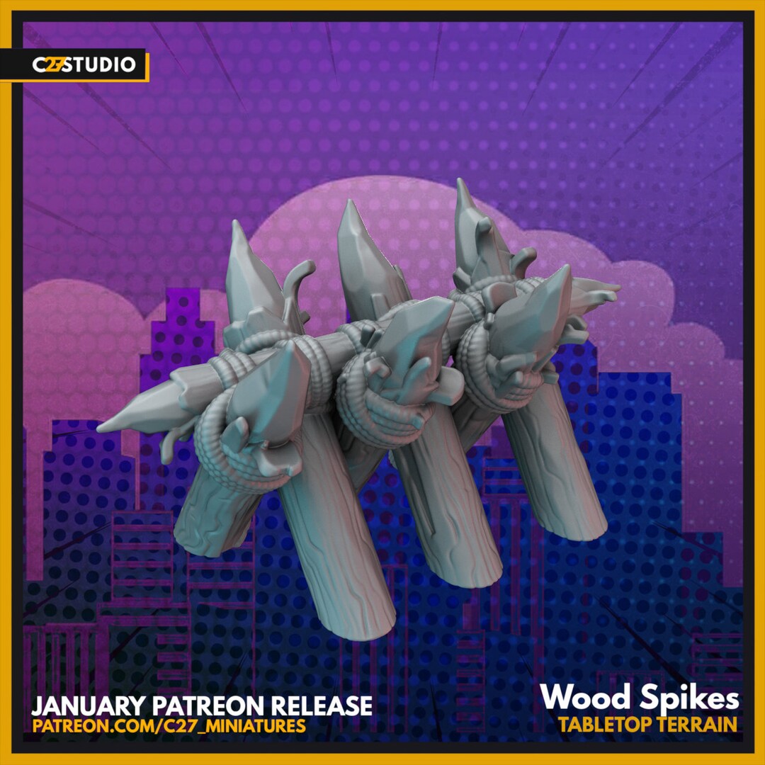 Wood Spikes | Dnd Miniatures | Tabletop Miniature | Props | Terrain ...