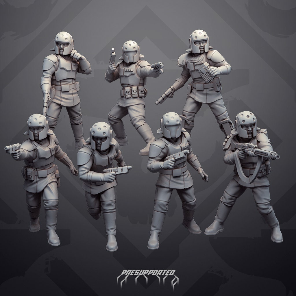 Bureau Field Agents - Set of 7 | 35mm | SW Legions | Dnd Miniatures ...