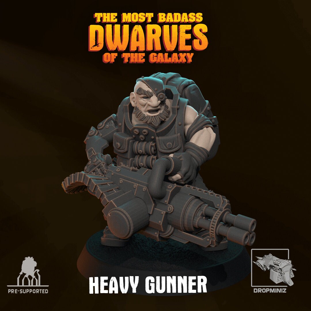 Bad Azz Dwarves of the Galaxy - Heavy Gunner - Etsy