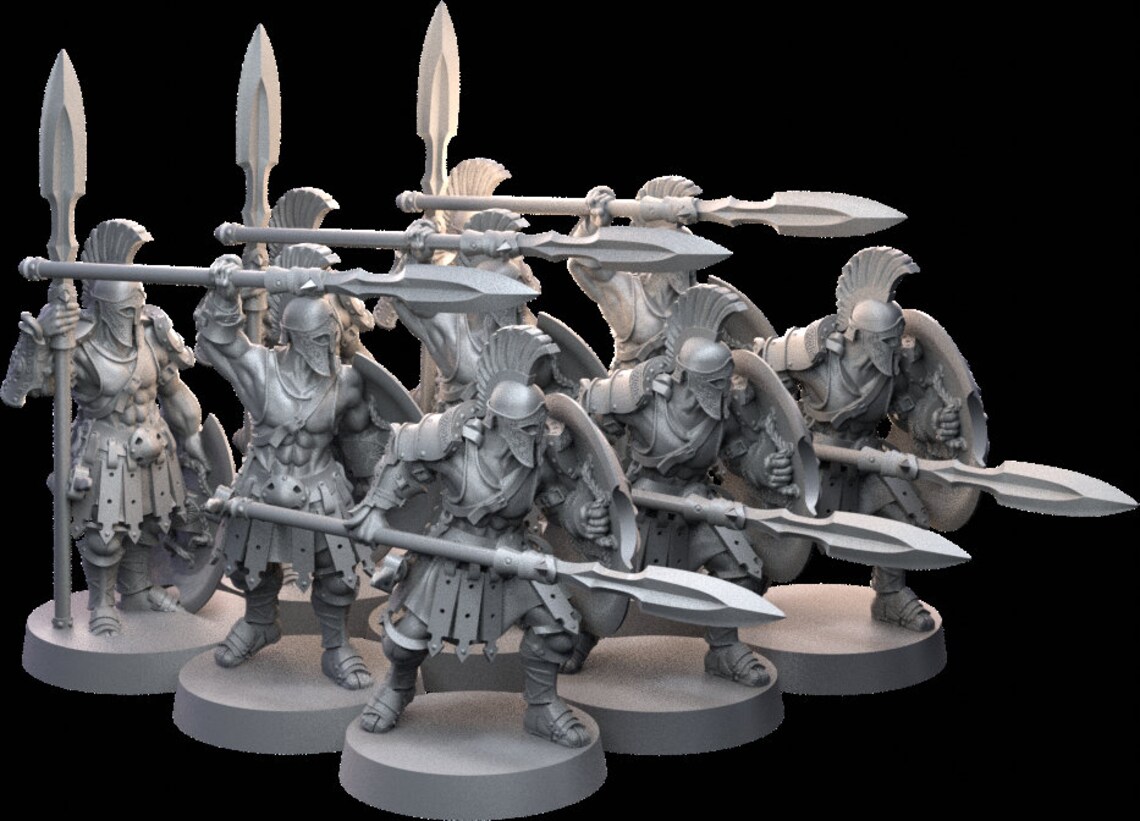 Hoplites Soldiers From Fantasy-war Games Dnd Miniatures - Etsy