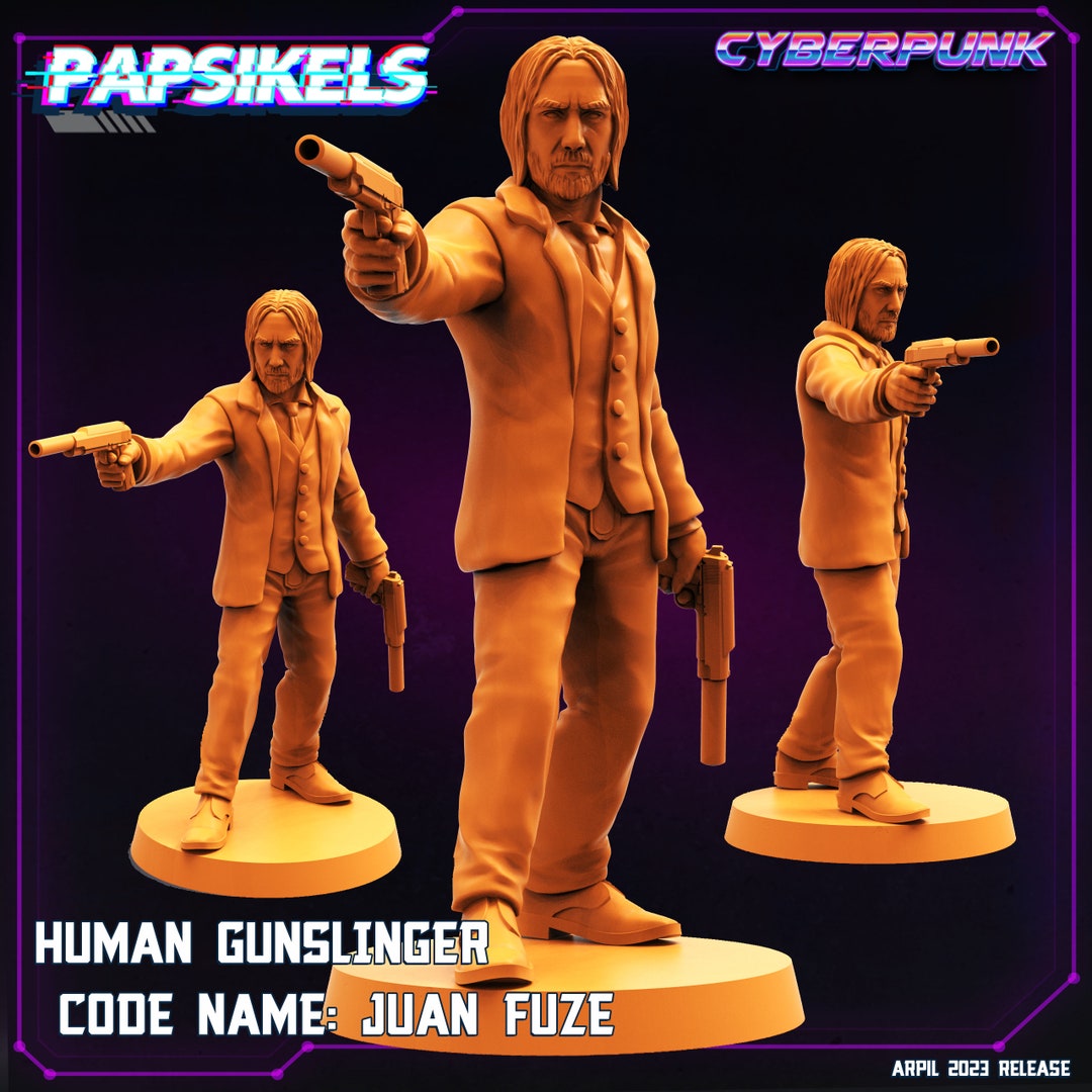 Human Gunslinger Code Name: Juan Fuze Dnd Miniatures Tabletop Gaming ...