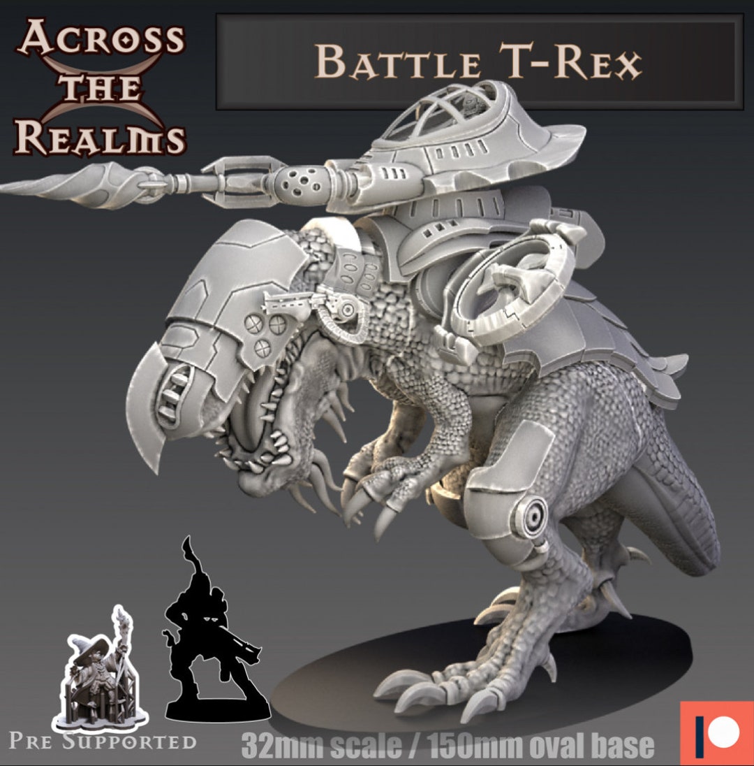 Battle T-rex Dnd Miniatures Tabletop Gaming Tabletop Miniature Fantasy ...