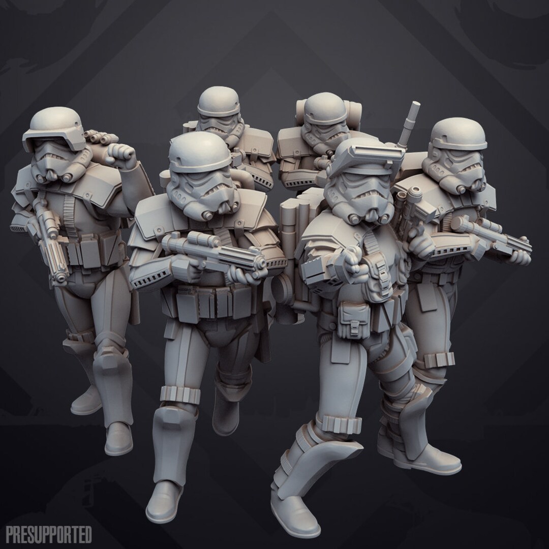 Heavy Infantry Standard - Set of 6 | 35mm | SW Legions | Dnd Miniatures ...