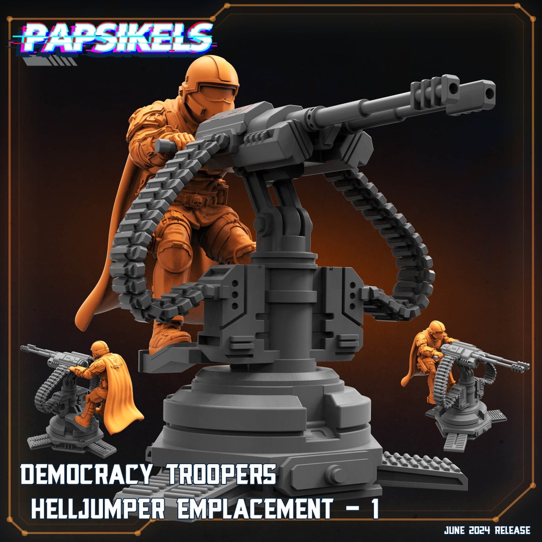 Democracy Troopers Helljumper Emplacement - V1 - With Trooper - Etsy