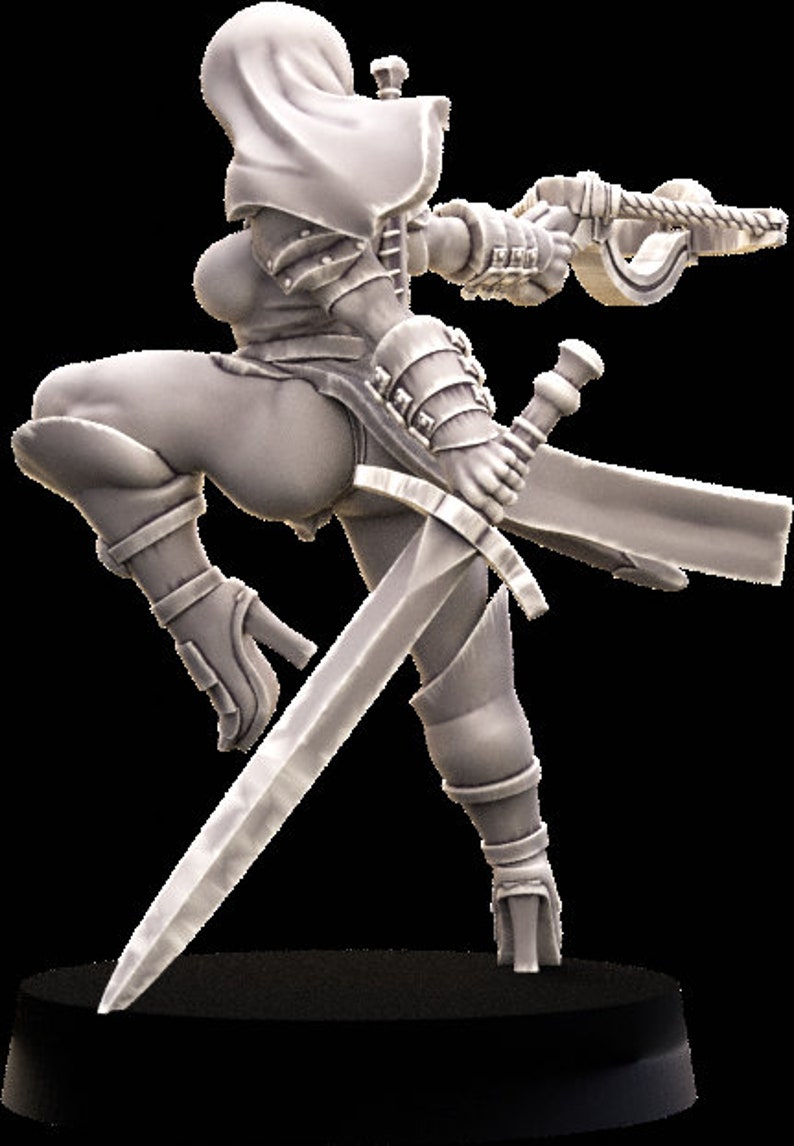 Battle Nun Sword-crossbow Dnd Miniatures Tabletop Gaming - Etsy