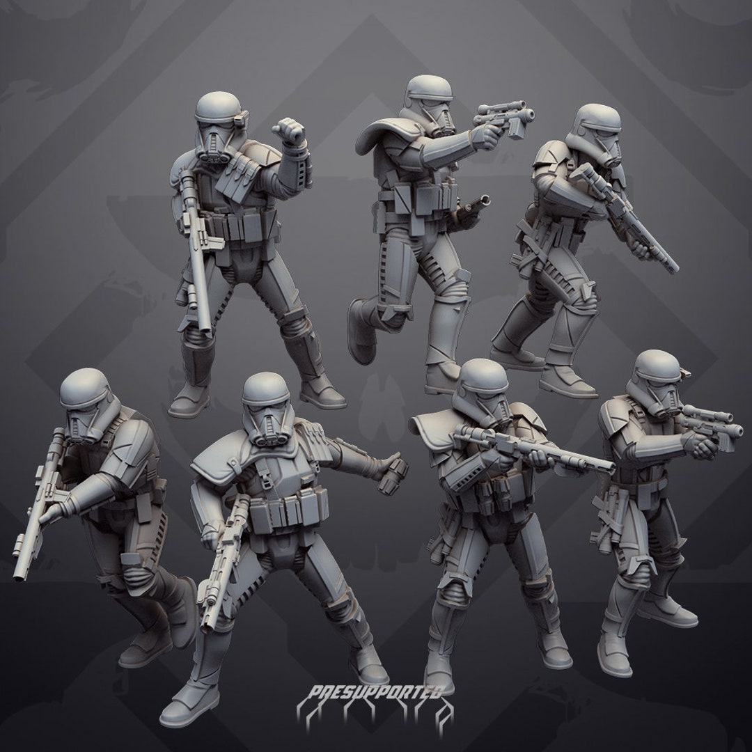 Necro Troopers - Set of 7 | 35mm | SW Legions | Dnd Miniatures ...