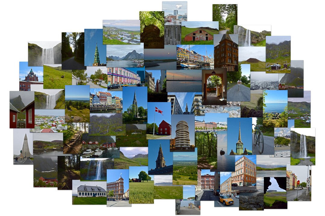 Scandinavia Collage Wall (70 Piece) - Etsy