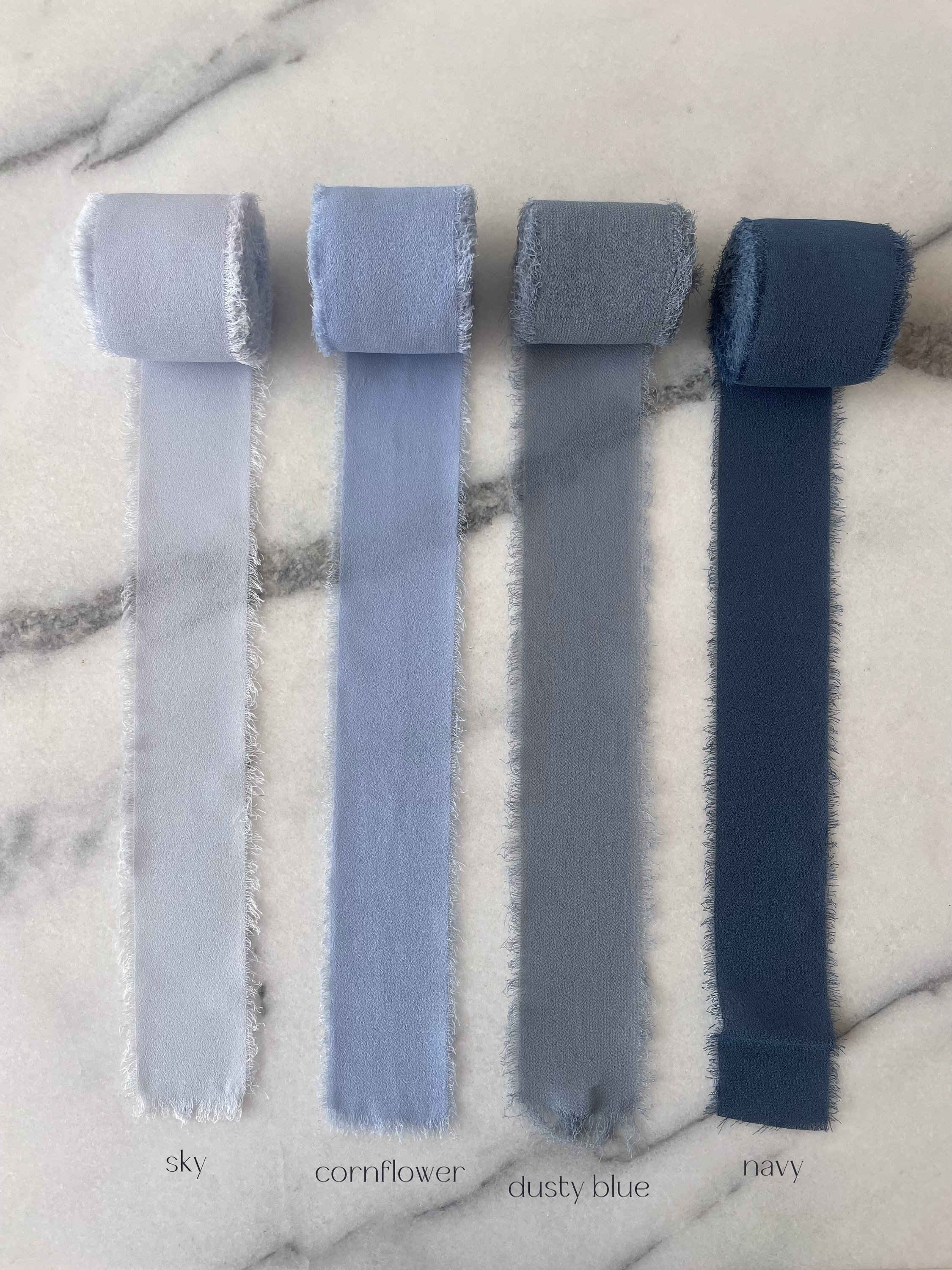 Hand Torn Place Cards and Chiffon Ribbon, Hand Torn Edges, Personalized ...