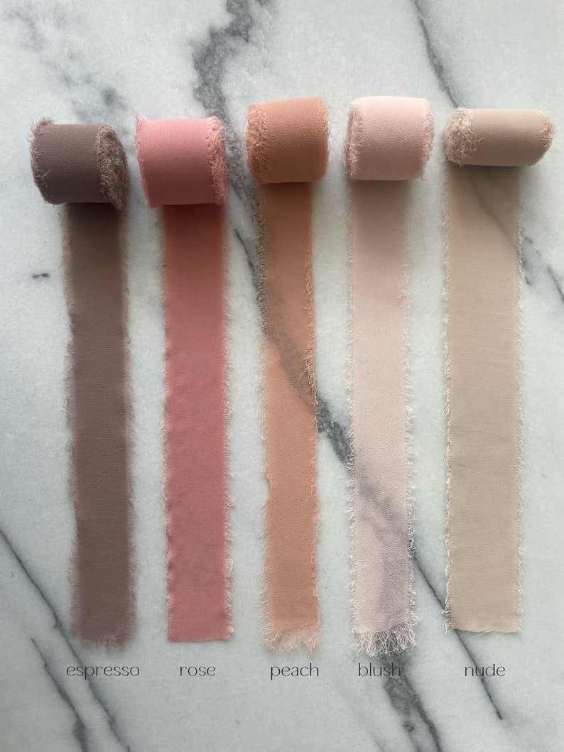 Hand Torn Place Cards and Chiffon Ribbon, Hand Torn Edges, Personalized ...