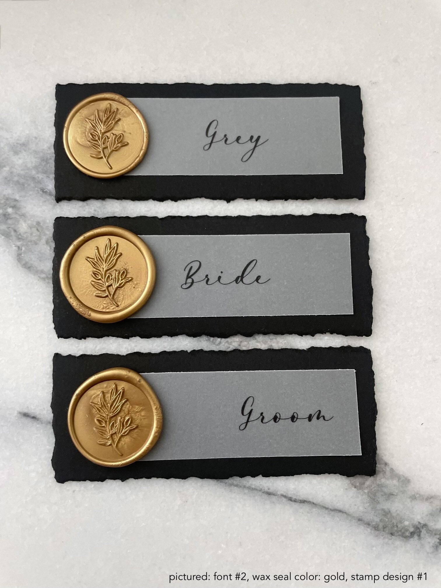 Vellum Place Cards, Black Paper, Wax Seal, Custom Name Cards - Etsy