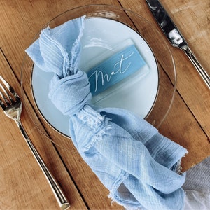 Personalized Acrylic Place Cards, Painted Place Cards, Party Name Cards ...