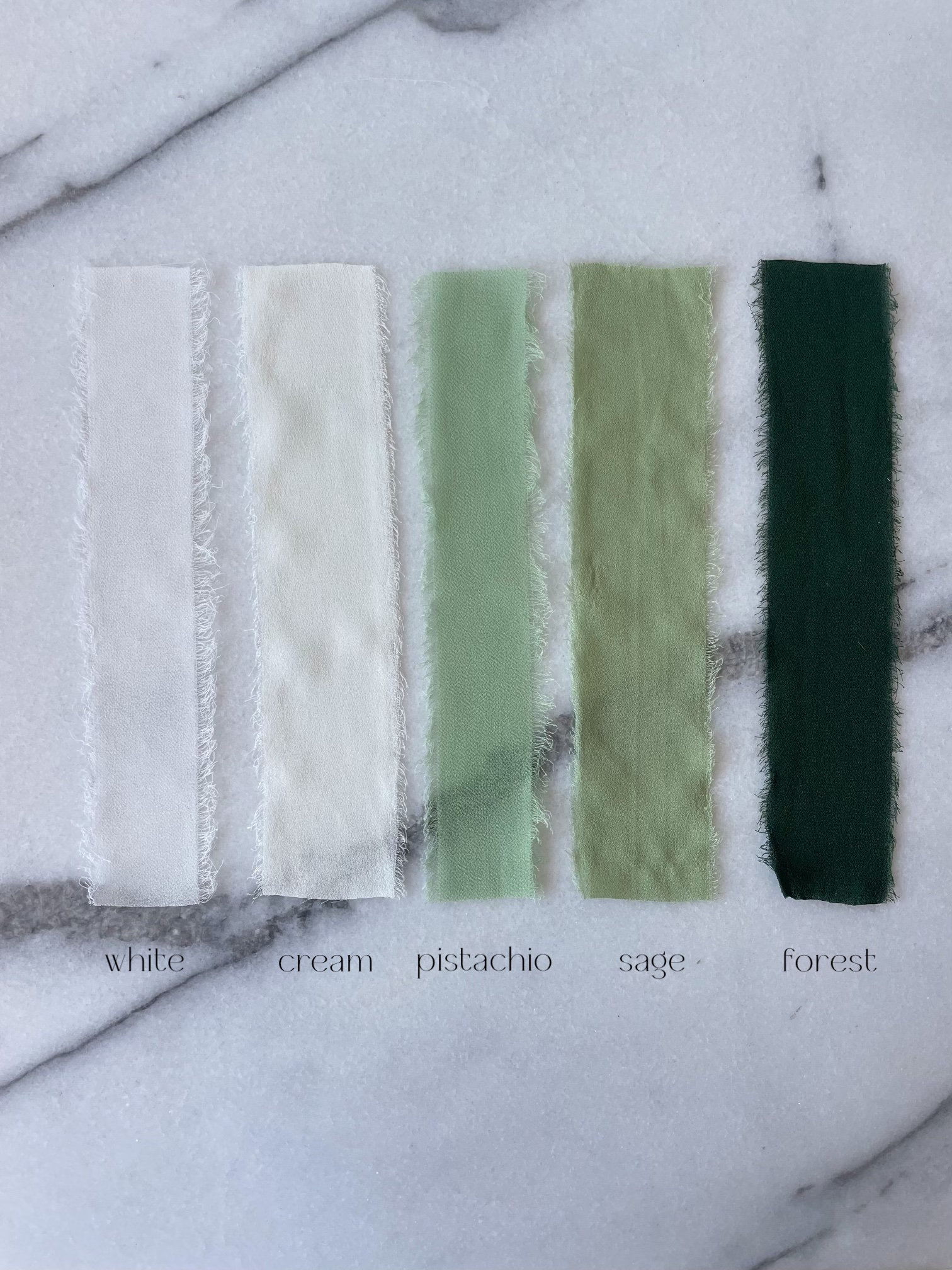 Hand Torn Place Cards and Chiffon Ribbon, Hand Torn Edges, Personalized ...