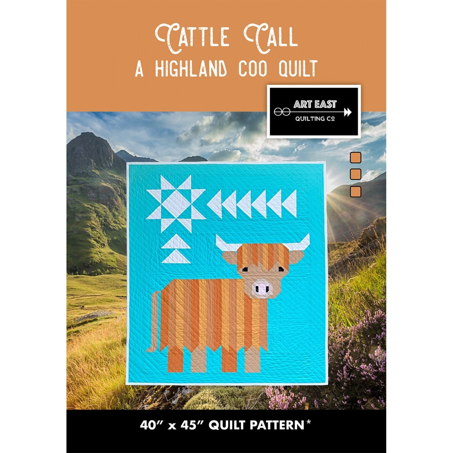 Cattle Call - a Highland Coo Quilt Pattern | Art East Quilting Co - Etsy