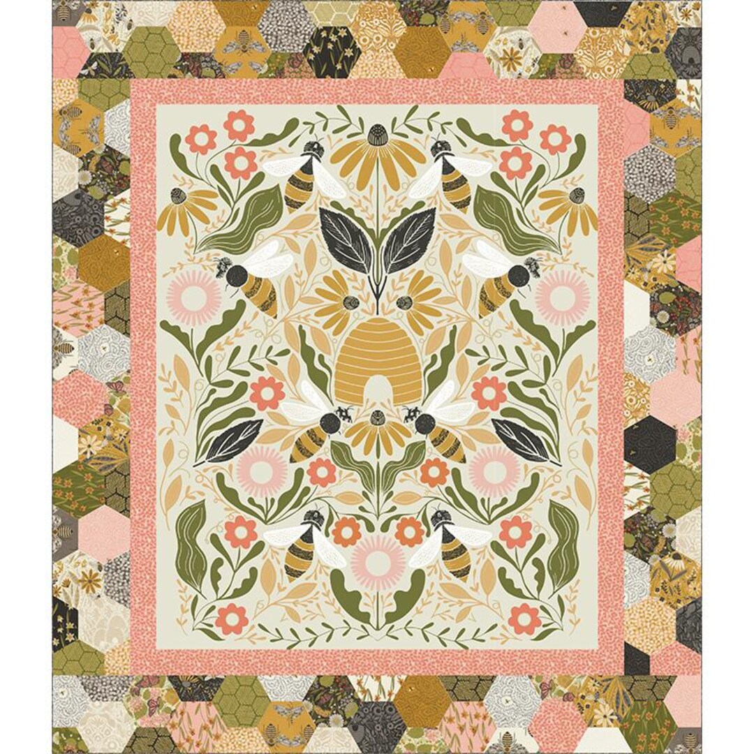 Bee Garden Boxed Quilt Kit Featuring Bee Garden by Gingiber - Etsy