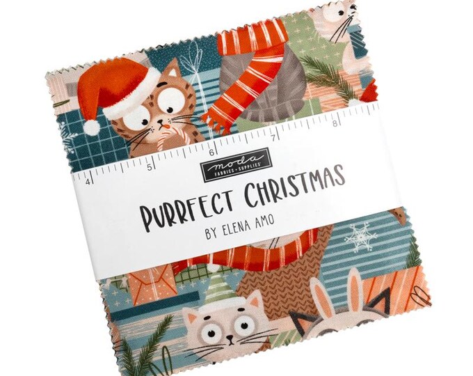 Purrfect Christmas | Charm Pack - Etsy