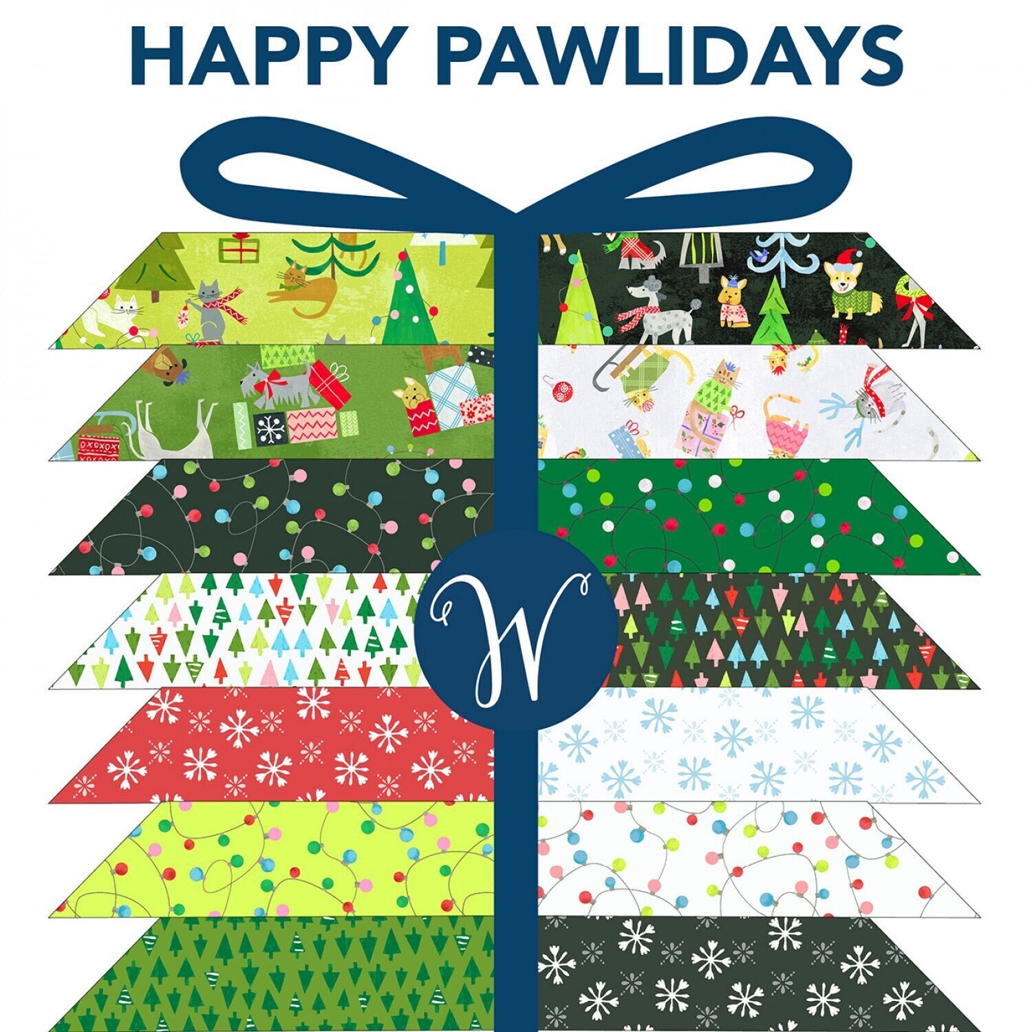 Happy Pawlidays Fat Quarter Bundle - Etsy