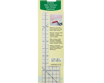 Clover Hot Ruler Heat Resistant Ruler Guide for Accurate Hemming and ...