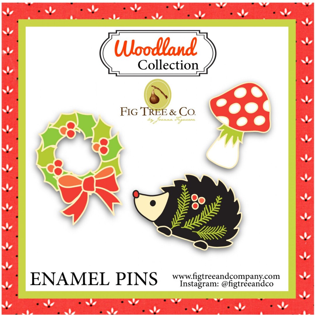 Woodland Enamel Pins Set of 3 | Fig Tree & Co. - Etsy