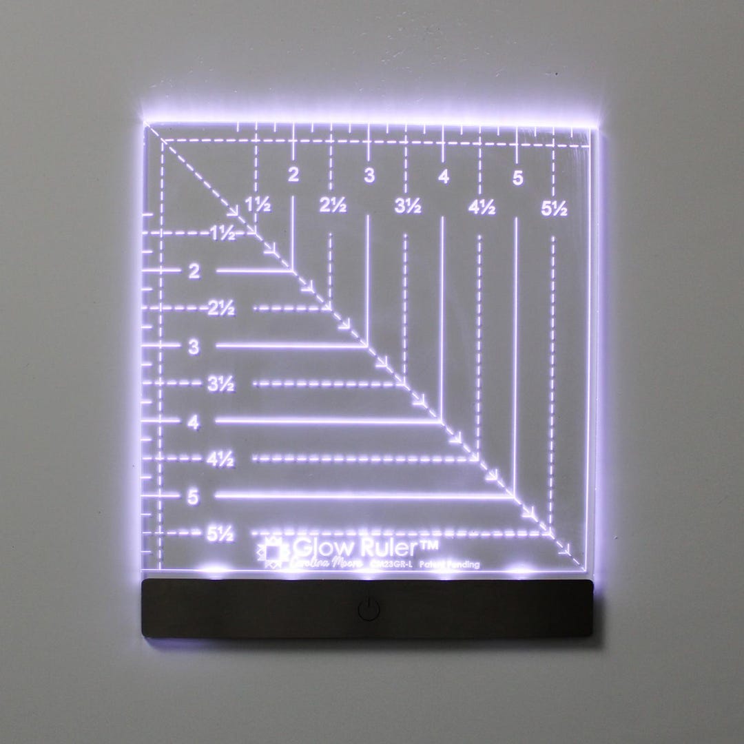 Carolina Moore Glow Ruler 6" Square Left Handed Ruler - Etsy