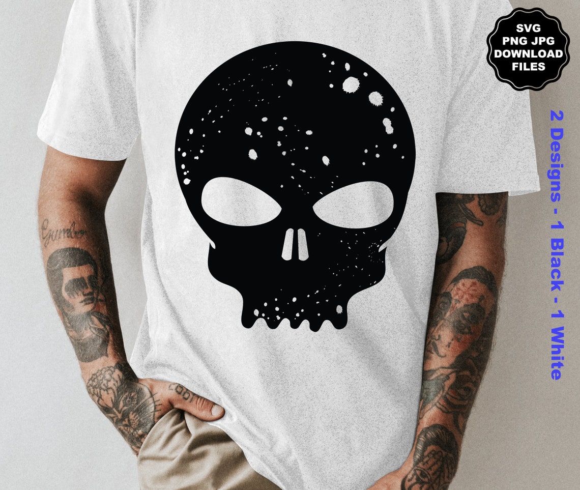 Skull SVG Distressed Skull SVG Military Alien Punisher - Etsy