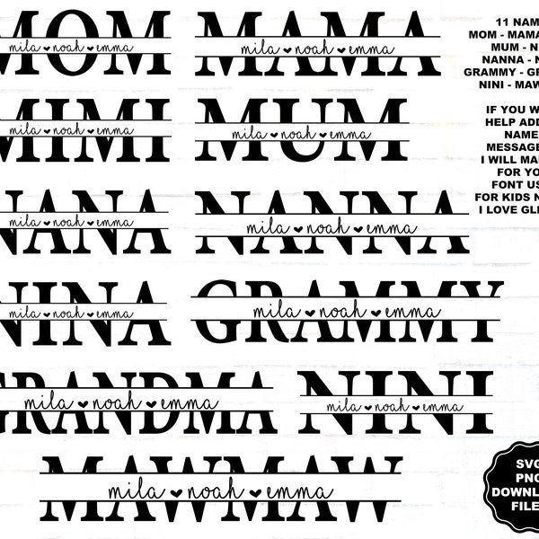 Split Monogram - Etsy