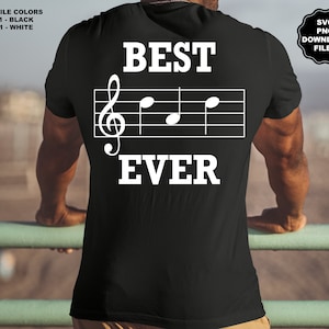 Best Dad Ever SVG, Dad Music Notes SVG, Musician Dad Father Music ...