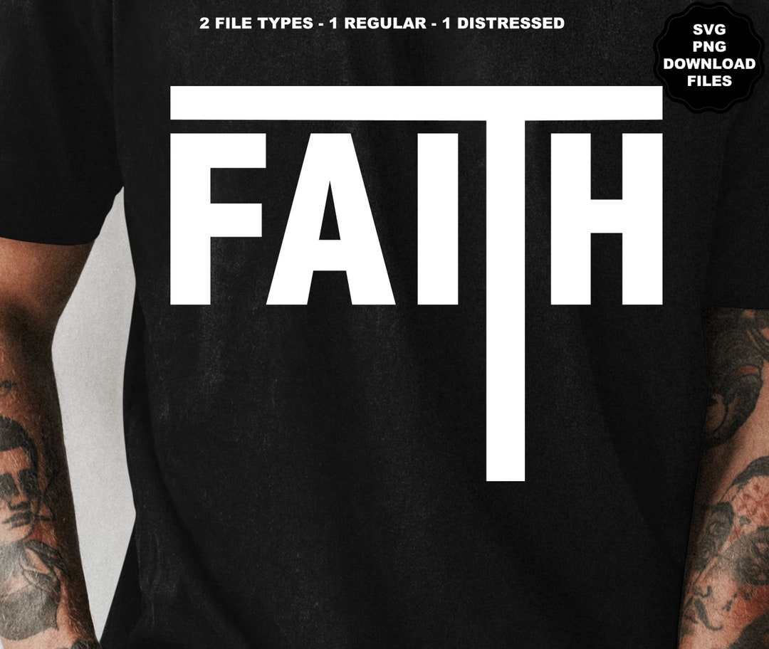 Faith Mustard Seed Cross SVG, Faith Cross PNG, Faith Letters, Christian ...