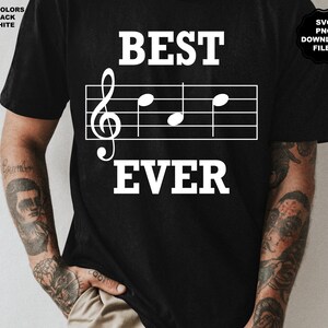 Best Dad Ever SVG, Dad Music Notes SVG, Musician Dad Father Music ...