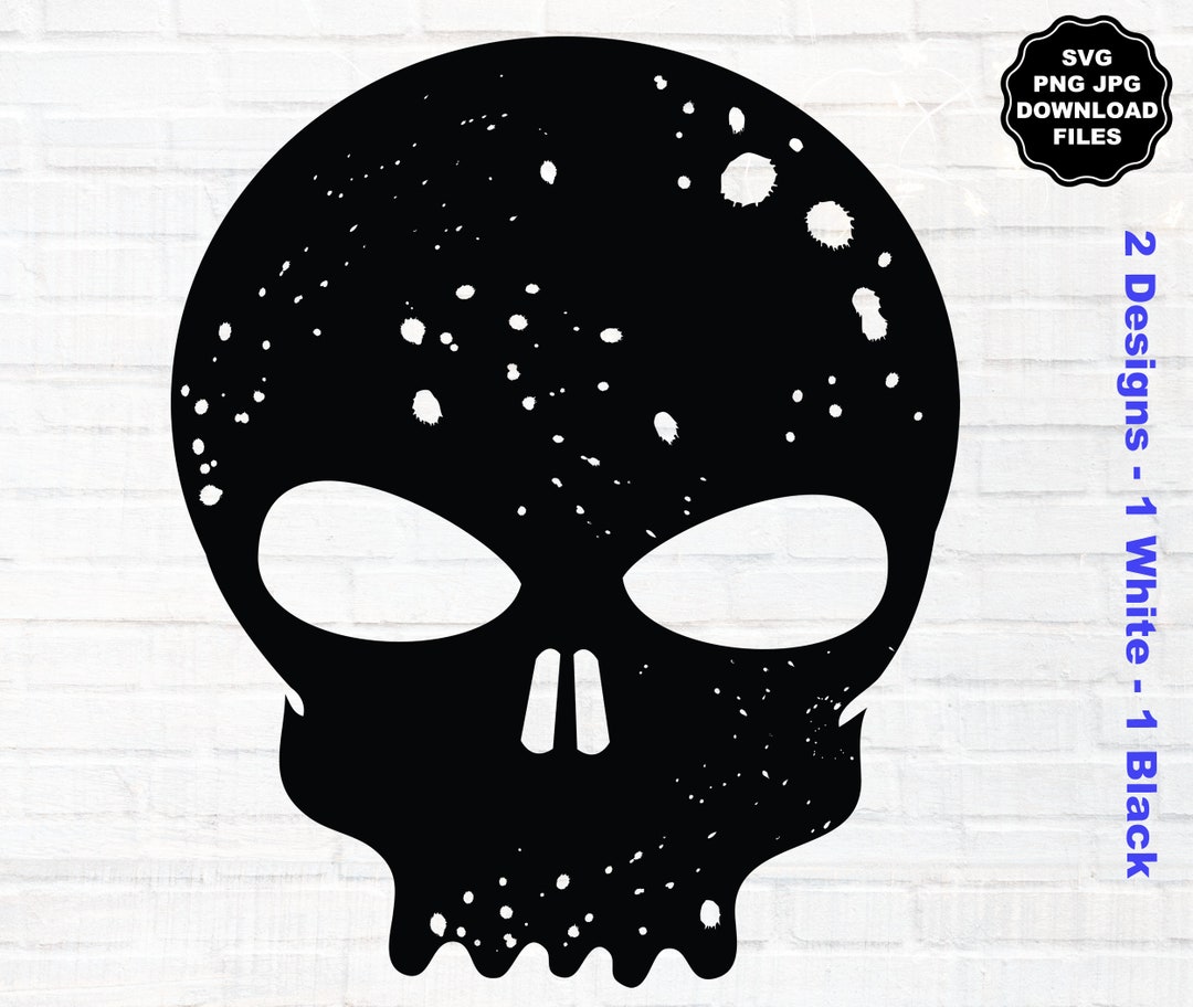 Skull SVG, Distressed Skull SVG, Military, Alien, Punisher, Halloween ...