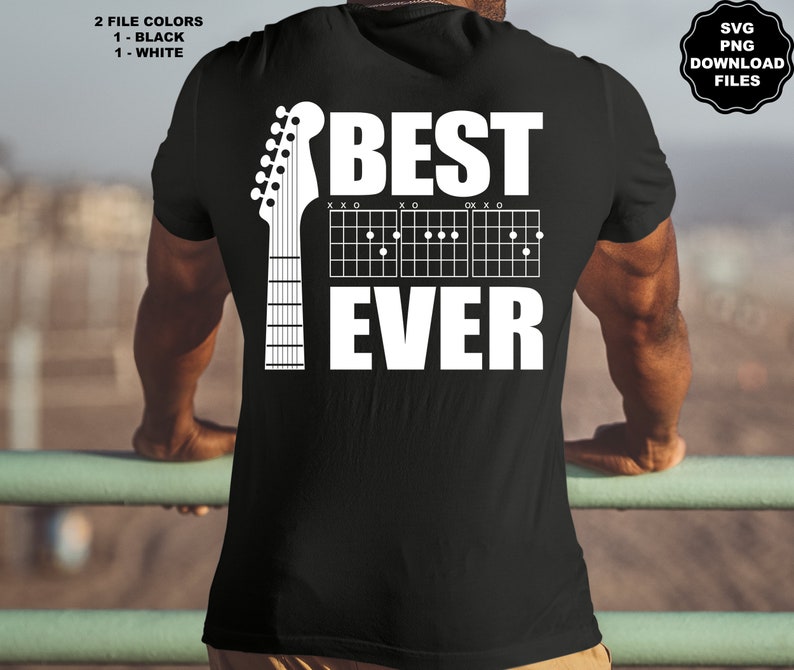 Best Dad Ever SVG Dad Guitar Chords Musician Guitarist Dad - Etsy