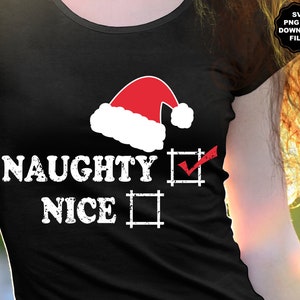 Naughty or Nice Christmas SVG, Santa Hat SVG, Christmas Clipart ...