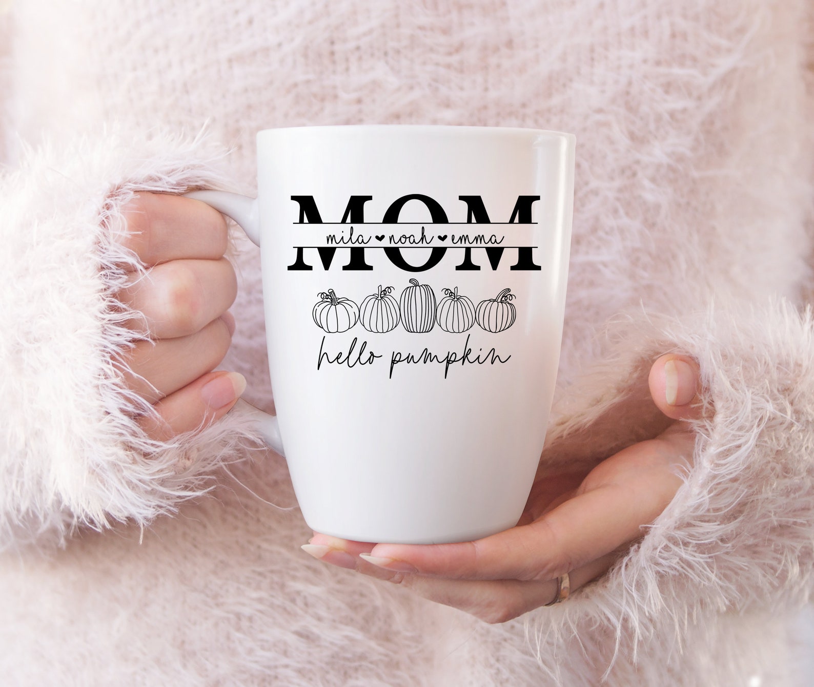 Mom SVG, Mom Split Monogram SVG Add Kids Names, Hello Pumpkin Outlines ...