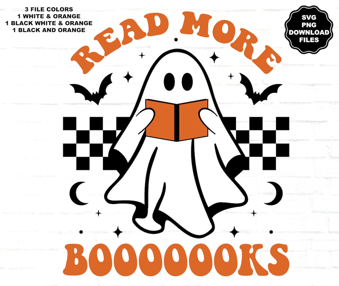 Read More Books Ghost SVG, Ghost SVG, Sheet Ghost SVG, Halloween ...