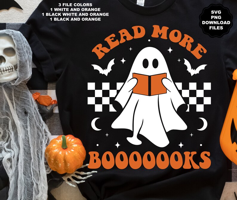 Read More Books Ghost SVG, Ghost SVG, Sheet Ghost SVG, Halloween ...