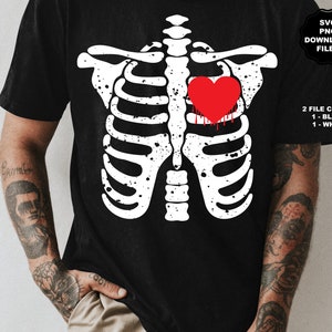 Grunge Ribcage Dripping Blood Heart SVG Distressed Skeleton - Etsy