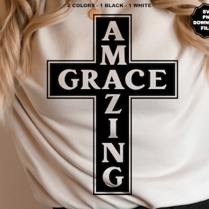 Amazing Grace Cross SVG, Amazing Grace Cross PNG, Christian, God, Jesus ...
