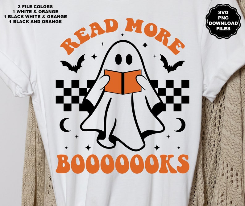 Read More Books Ghost SVG, Ghost SVG, Sheet Ghost SVG, Halloween ...