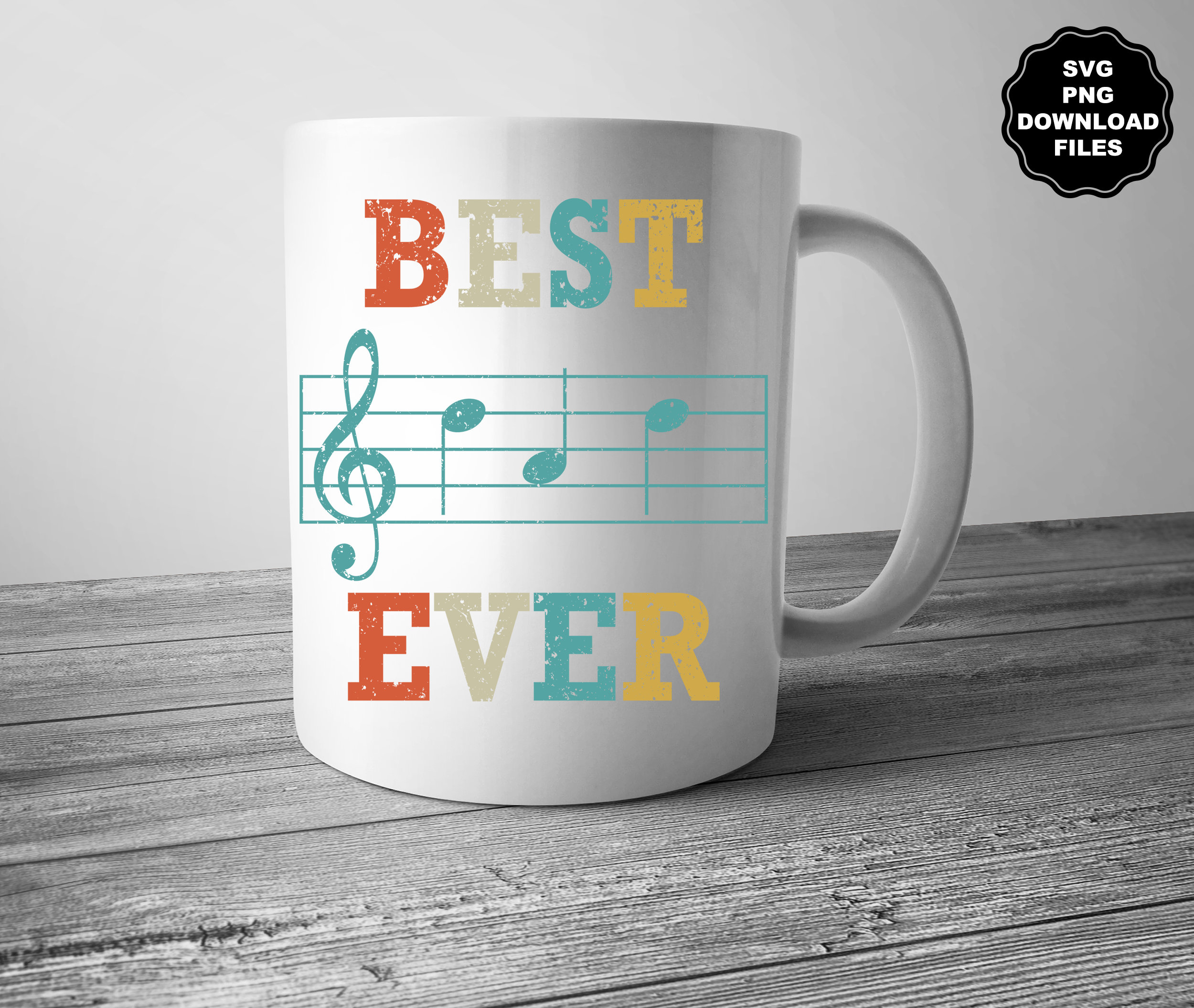 Best Dad Ever SVG, Dad Music Notes SVG, Musician Dad Father Music ...