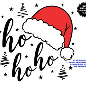 Ho Ho Ho Santa Hat SVG, Ho Ho Ho SVG, Santa Hat SVG, Ho Ho Ho Christmas ...