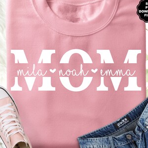 Mom Split Monogram Svg, Dad Split Monogram, Mom Add Kids Names, Dad Add ...