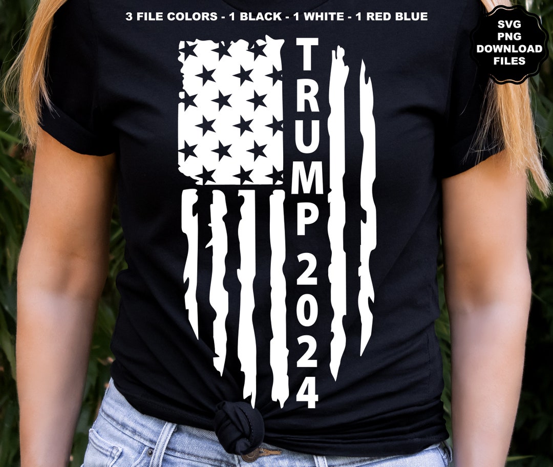 Trump 2024 SVG, Distressed American Flag SVG, Conservative Christian ...