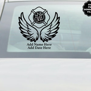 Firefighter Angel Wings, Maltese Cross, Fireman Emblem, Boots, Fire ...